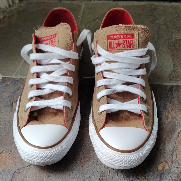 Converse | Shoes | Converse Womens Tan Canvas Sneakers | Poshmark